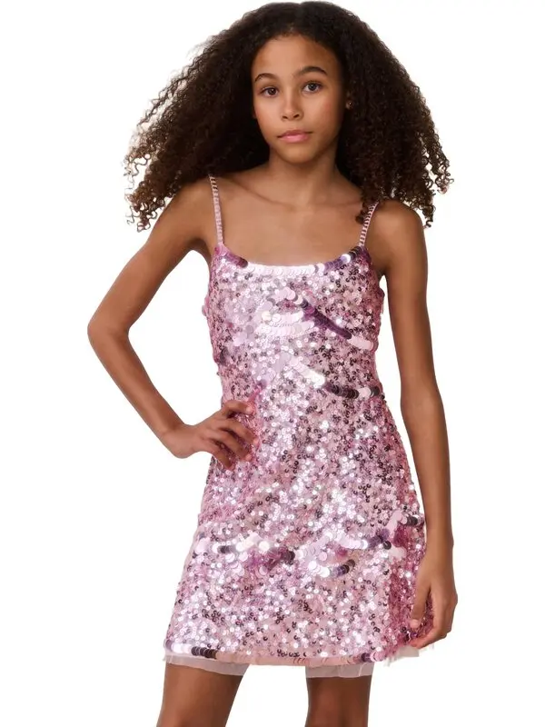 LoveShackFancy Tween Liria Sequin Mini Dress - Light Pink