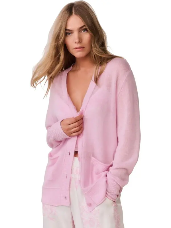LoveShackFancy Cashmere Cardigan - Daydreamer Pink