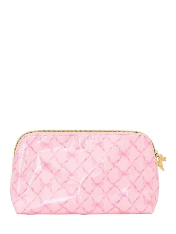 LoveShackFancy Printed Medium Travel Pouch - Pink Peppermint