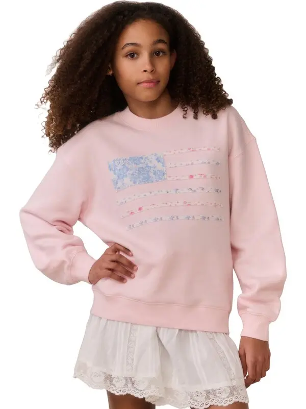 LoveShackFancy Tween Palo Americana Pullover - Wistful Pink