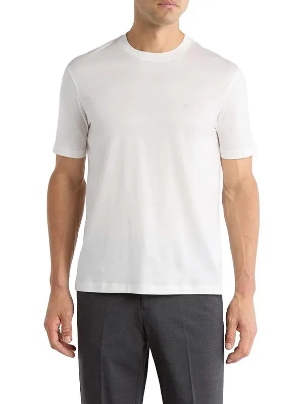 Emporio Armani Lyocell & Cotton T-shirt - Solid White