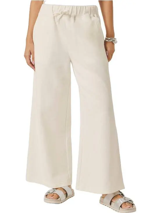 Splendid Greta Terry Cropped Pant - Neutral