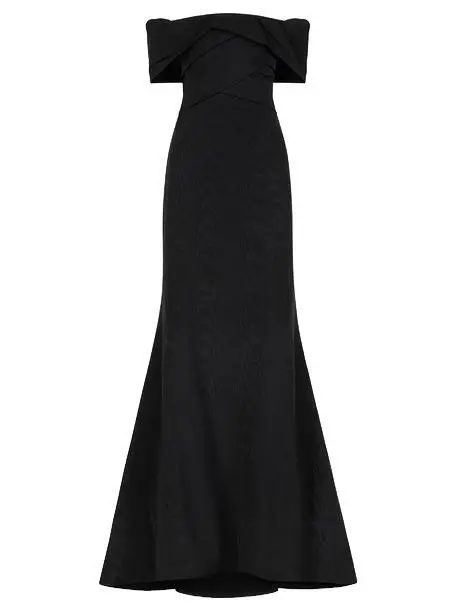 Oscar De La Renta Drape-detailed Trumpet Gown - Natural