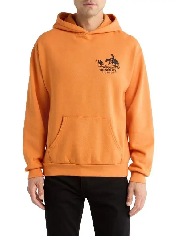 ONE OF THESE DAYS Roundup Graphic Fleece Hoodie - Orange