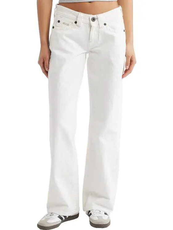 BDG URBAN OUTFITTERS Kayla Low Rise Wide Leg Jeans - White