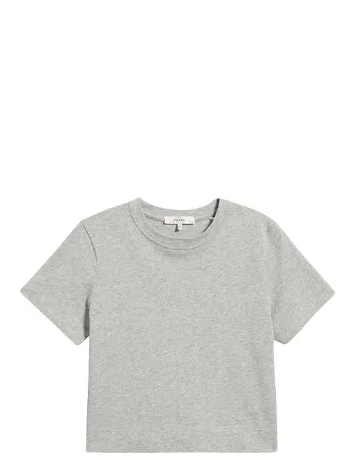 FRAME The Heather Boxy Crop T-shirt - Heather Grey