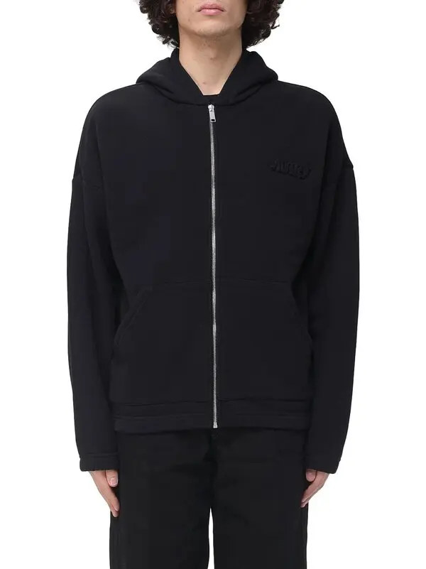 AUTRY Cotton Hoodie With Zip - Black
