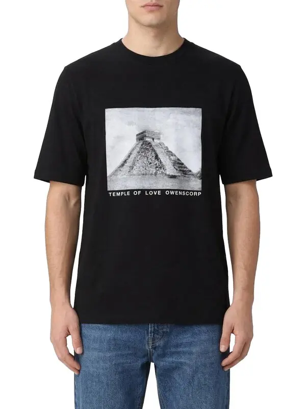 Rick Owens Printed Cotton Oversized T-shirt - Black
