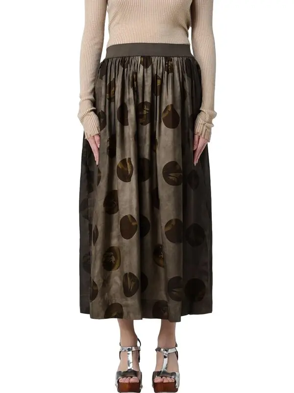 UMA WANG Printed Midi Skirt - Grey