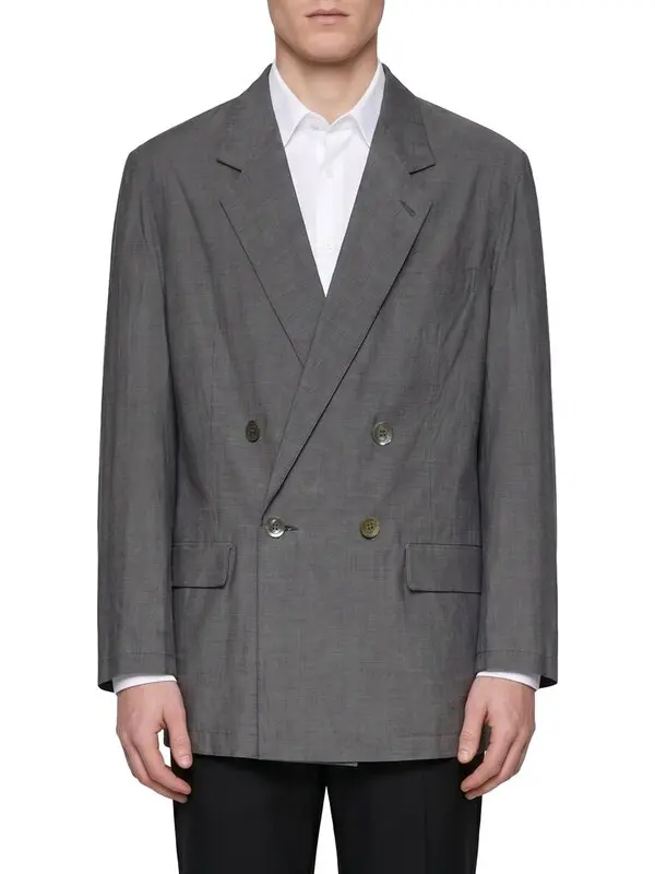 MAGLIANO Double-breasted Cotton Blazer - Charcoal