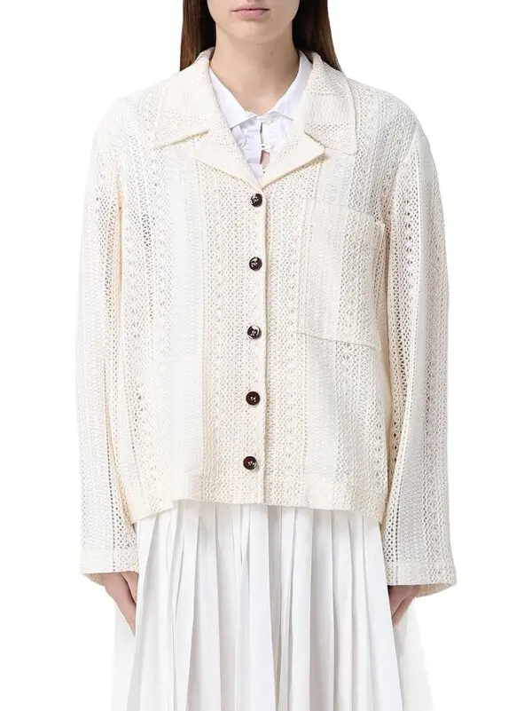 LOW CLASSIC Cotton Lace Light Jacket - Ivory