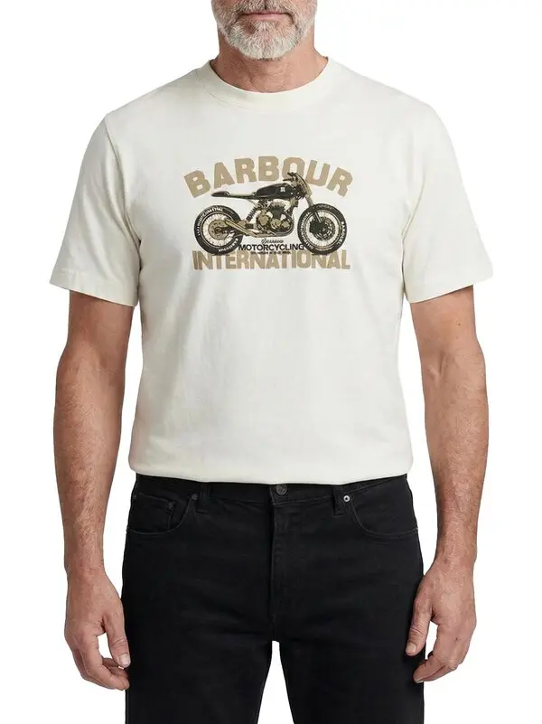 BARBOUR INTERNATIONAL Barbour Printed Cotton T-shirt - White