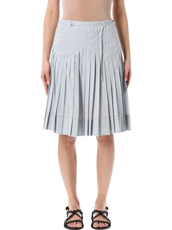 LOW CLASSIC Pleated Skirt - Blue