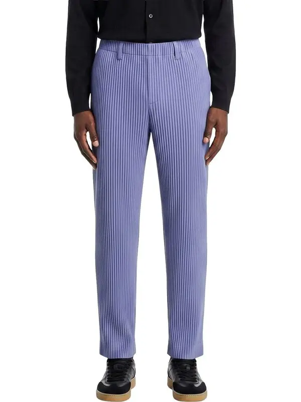 Issey Miyake Homme Plissé Pleated Trousers - Violet