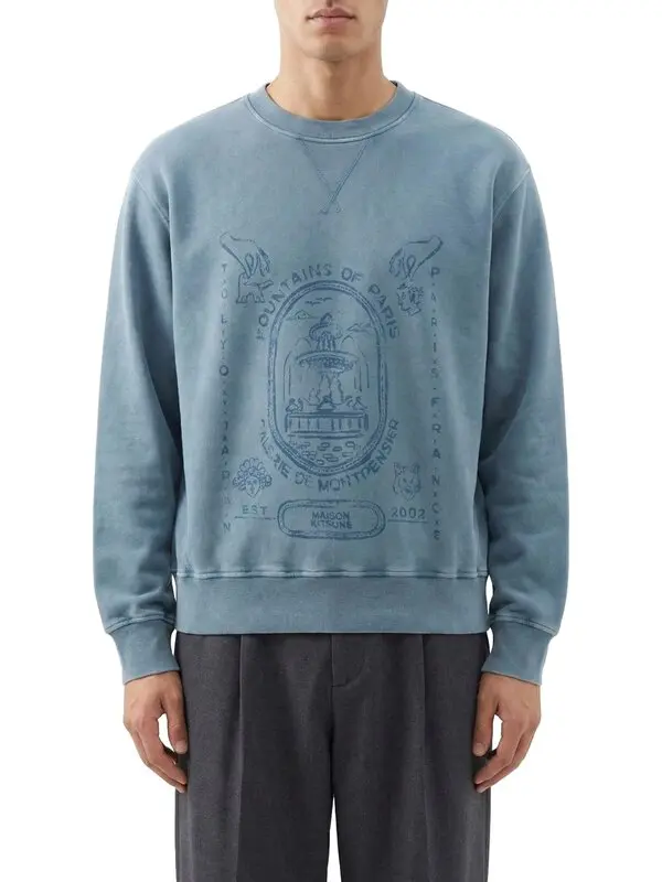 Maison Kitsuné Crewneck Sweatshirt - Blue