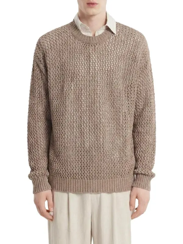 Maison Kitsuné Cotton Knit Top - Beige