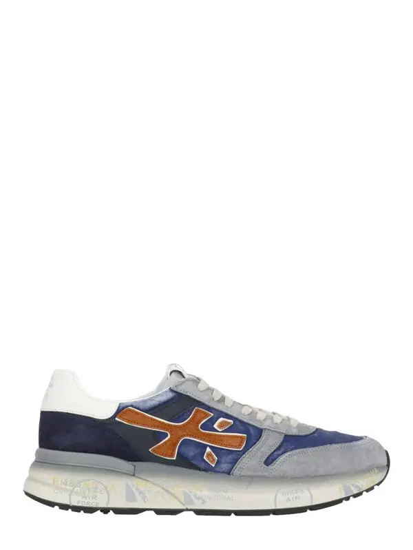 Premiata Mick Suede And Nylon Sneakers - Ink