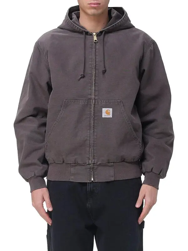 Carhartt Work In Progress Full Zip Hooded Sweatshirt - Earth