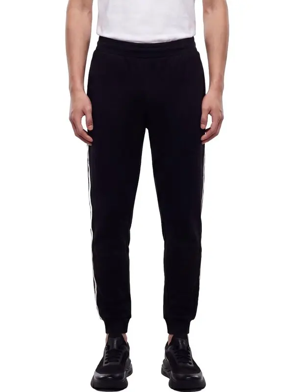 EA7 Jogger Pants With Side Stripe Detail - Black