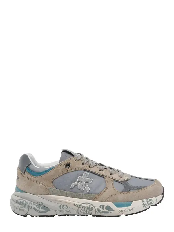 Premiata Mase Suede And Mesh Sneakers - Brown