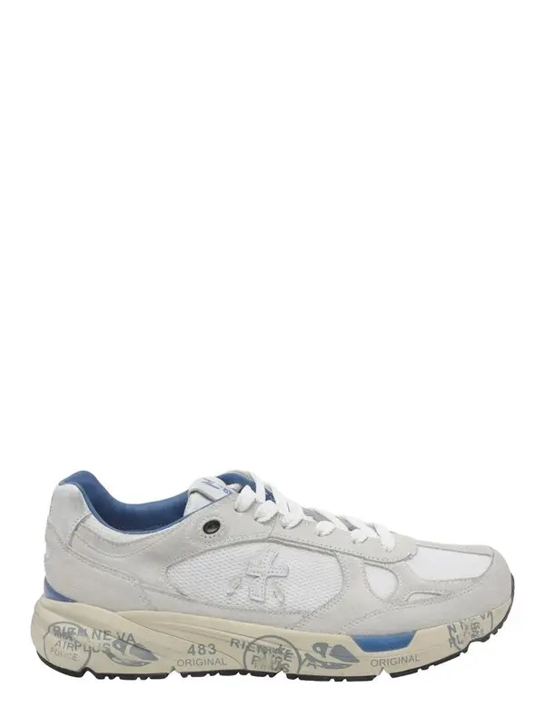 Premiata Mase Suede And Mesh Sneakers - White