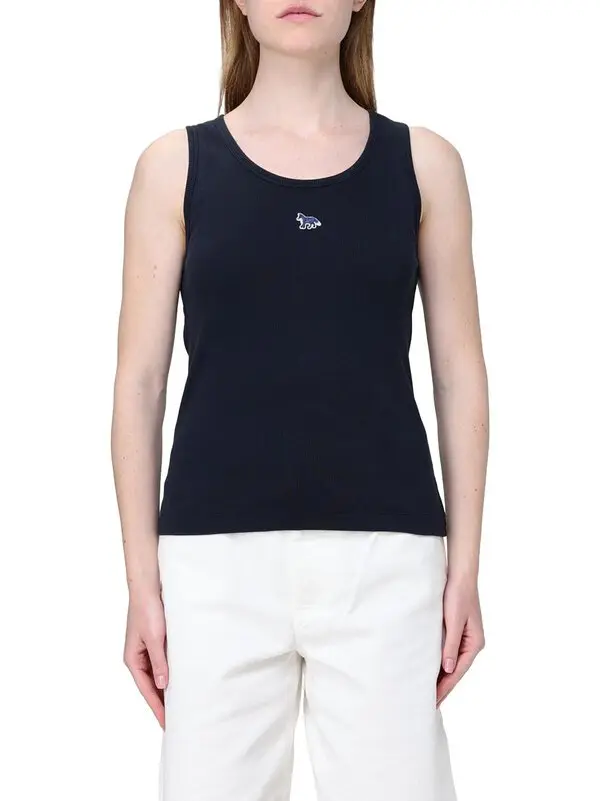 Maison Kitsuné Ribbed Tank Top - Blue
