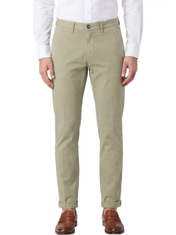 RE-HASH Tailored Chinos With Button Detail - Green