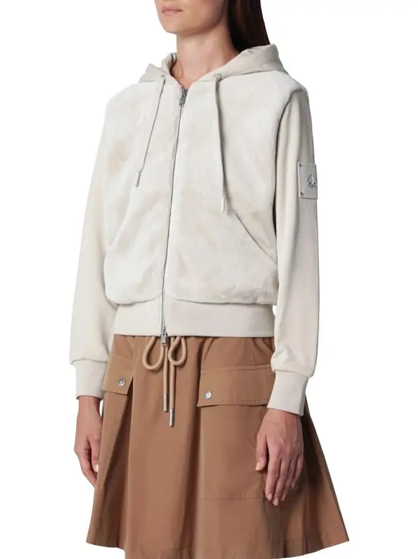 Moose Knuckles Cotton Velvet Hoodie - Beige