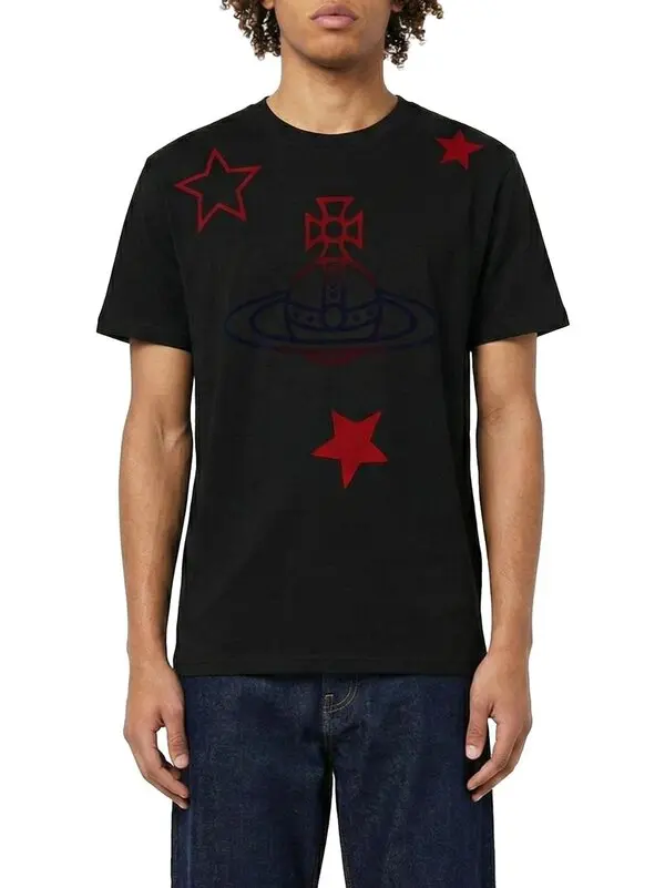 VIVIENNE WESTWOOD Cotton T-shirt With Logo - Black