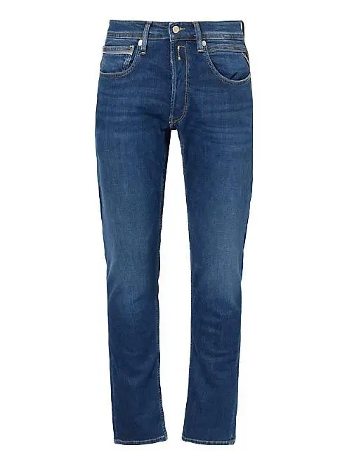 REPLAY Grover Slim-fit Denim Jeans - Dark Blue