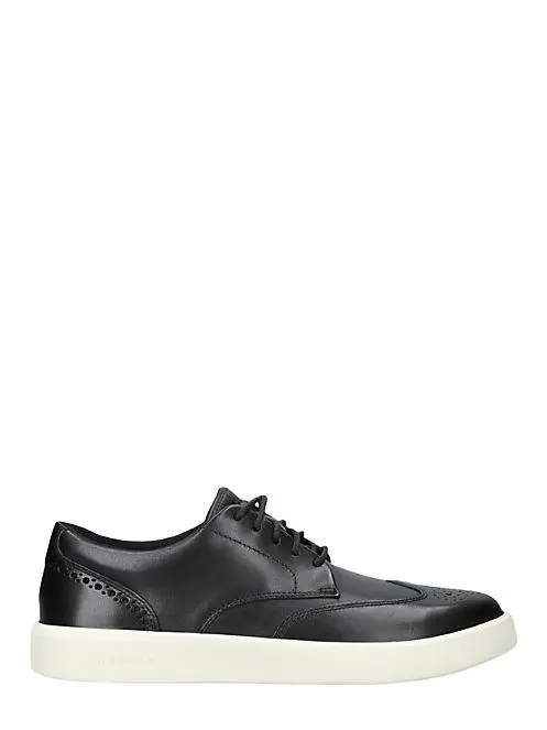 Cole Haan Grand Crosscourt Daily Wingtip Leather Trainers - Black