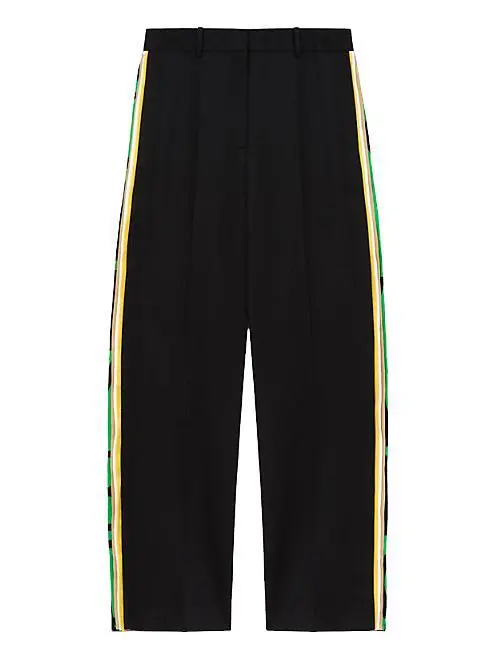 Loewe Layered Panel Wool-blend Trousers - Black