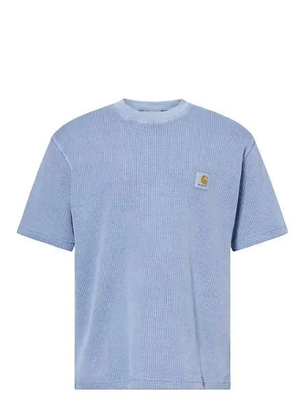Carhartt Work In Progress Nelson Waffle Cotton T-shirt - Gentle Blue