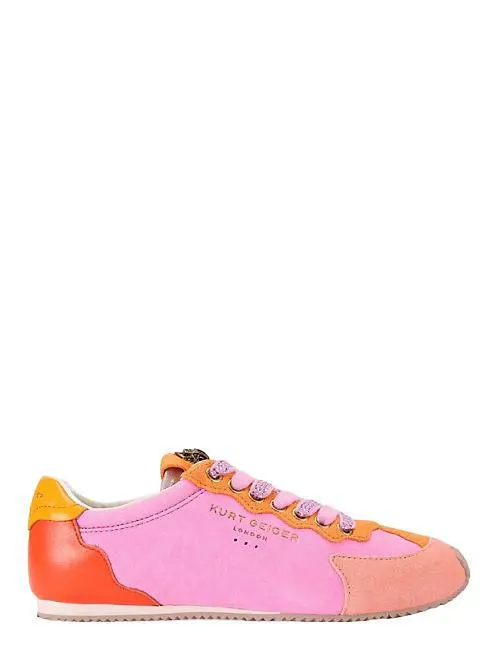 Kurt Geiger Islington Suede Trainers - Pink Comb
