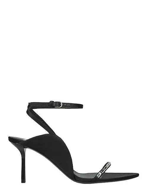 Victoria Beckham Eliza 75 Satin Heeled Sandals - Black