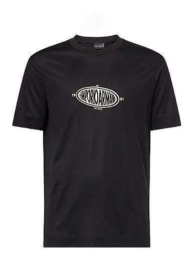 Emporio Armani Retro Logo Jersey T-shirt Xxl - Black Beauty