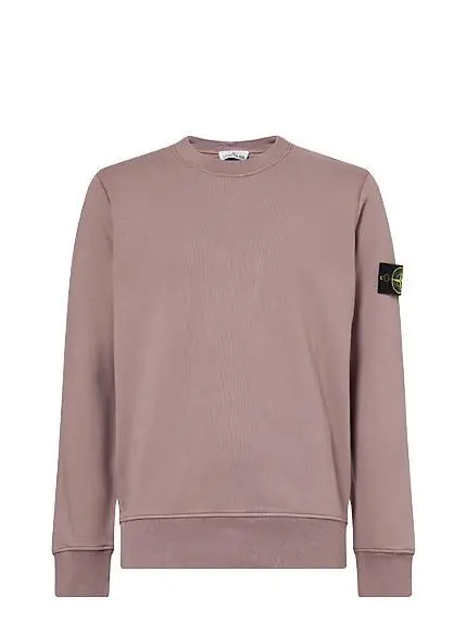 Stone Island Crewneck Cotton Sweatshirt - Purple Grey