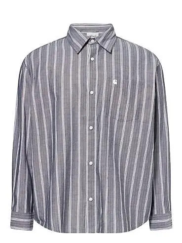 Carhartt Work In Progress Beale Dobby Cotton Shirt - Stripe Black / White