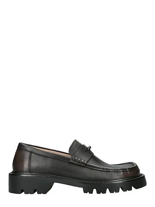Loewe Sierra Leather Loafers - Dark Brown