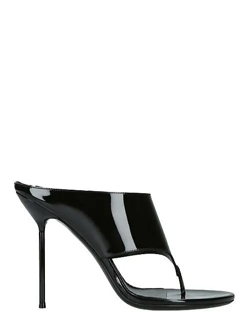 Paris Texas Lidia Thong 105 Patent-leather Mules - Black