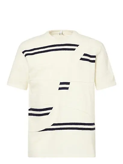 Loewe Oversized Striped Wool T-shirt - White/dark Navy