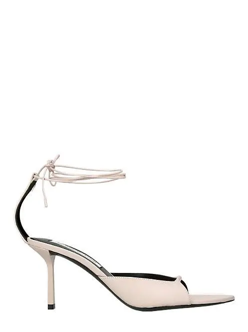 Victoria Beckham Eliza 75 Leather Heeled Sandals - Peach