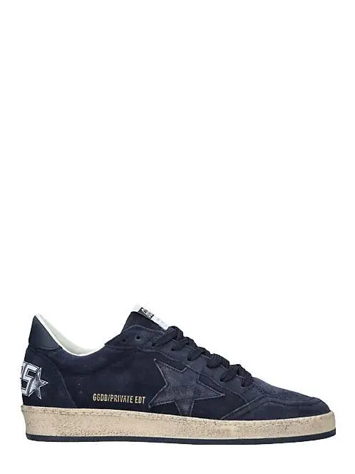 GOLDEN GOOSE Ball Star Suede Trainers - Navy