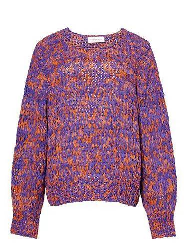 Dries Van Noten Talulah Braid-knit Cotton Jumper - Orange