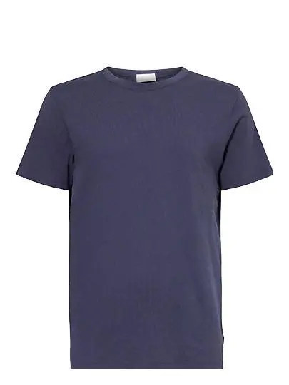 7 For All Mankind Featherweight Crewneck Cotton T-shirt - Navy