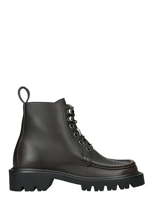 Loewe Sierra Leather Combat Boots - Dark Brown