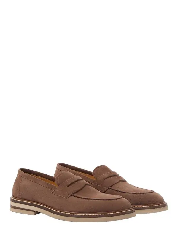 Brunello Cucinelli Suede Loafers - Brown