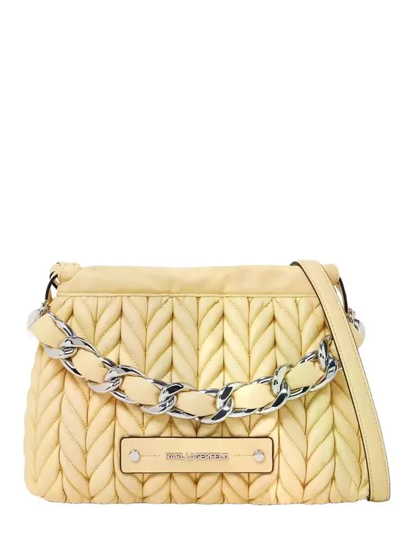 Karl Lagerfeld Small K/weave Crossbody Bag - Yellow