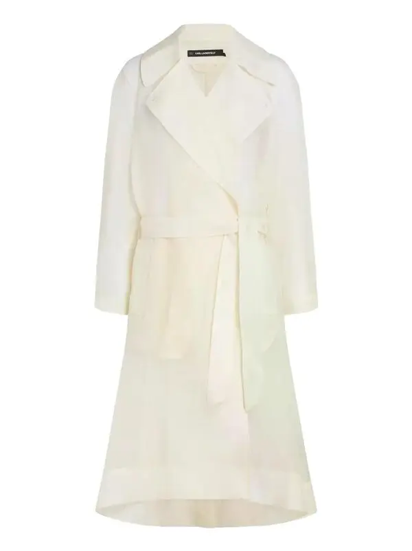 Karl Lagerfeld Belted Coat - Neutrals