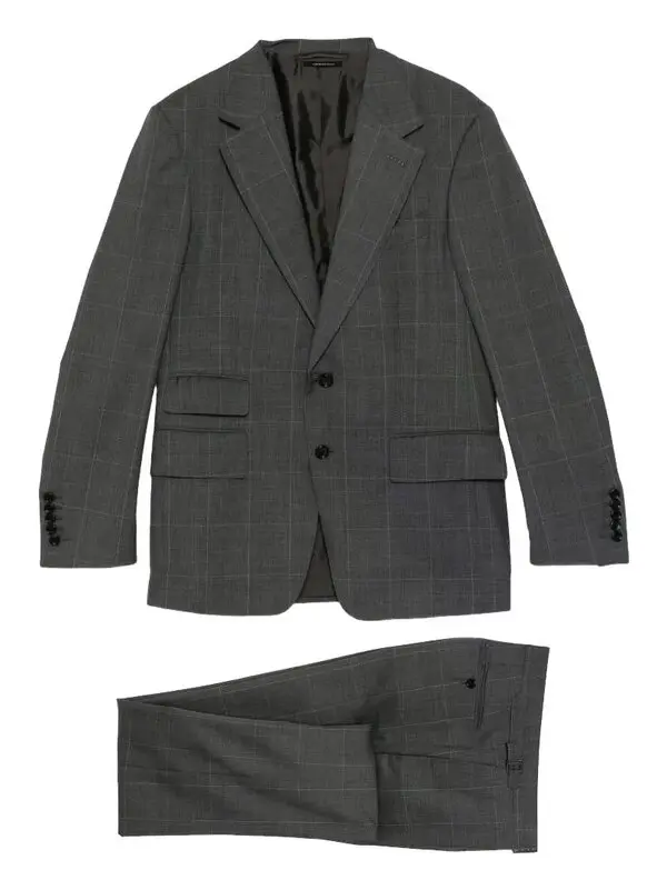 TOM FORD Checked Suit - Grey